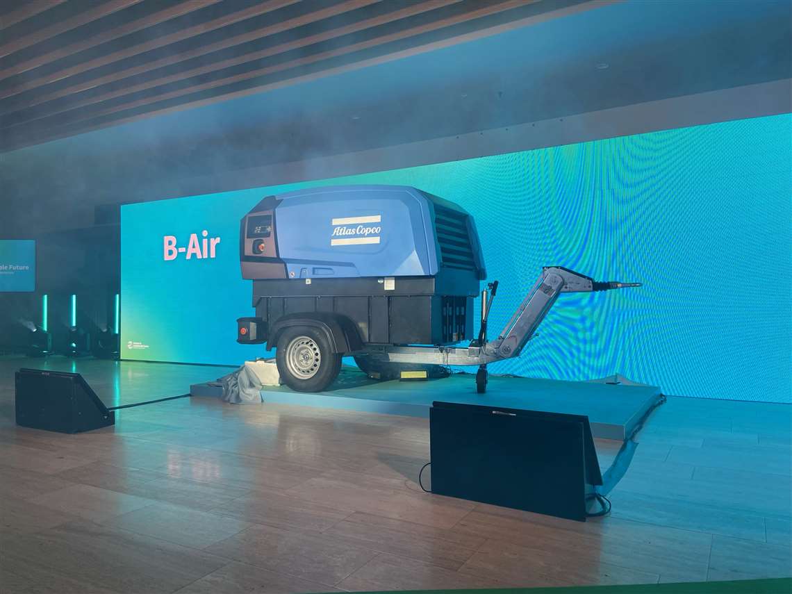 Atlas Copco unveils battery powered portable compressor - Construction ...