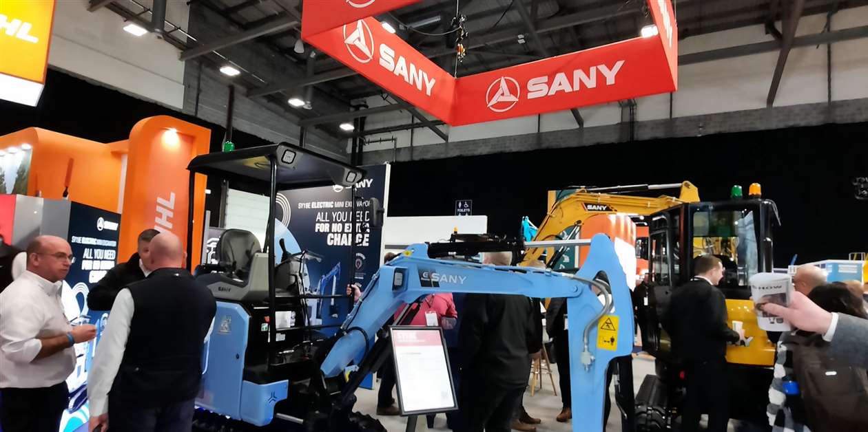 Electric machines on display at Executive Hire Show - Construction Briefing