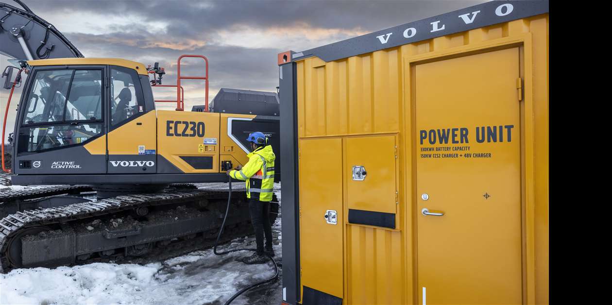 Volvo CE unveils mobile charging unit for heavy equipment ...