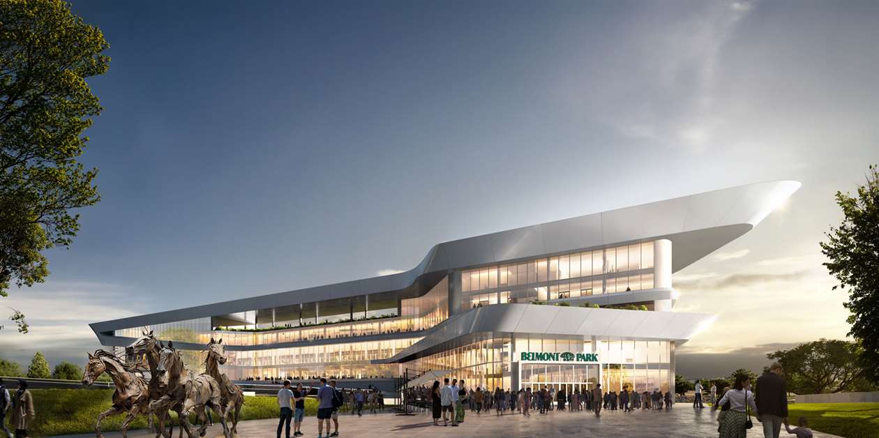 Designs revealed for $455m rebuild of Belmont Park horse racing venue ...