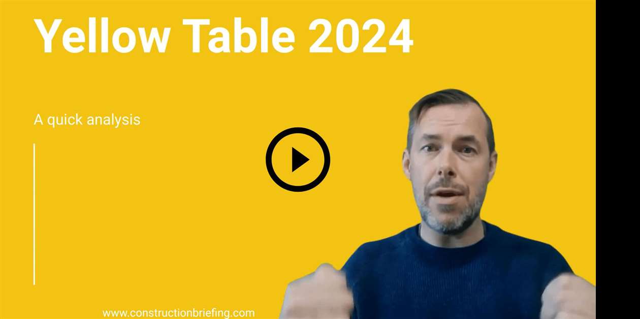 Video: Concise analysis of the Yellow Table 2024 - Construction Briefing