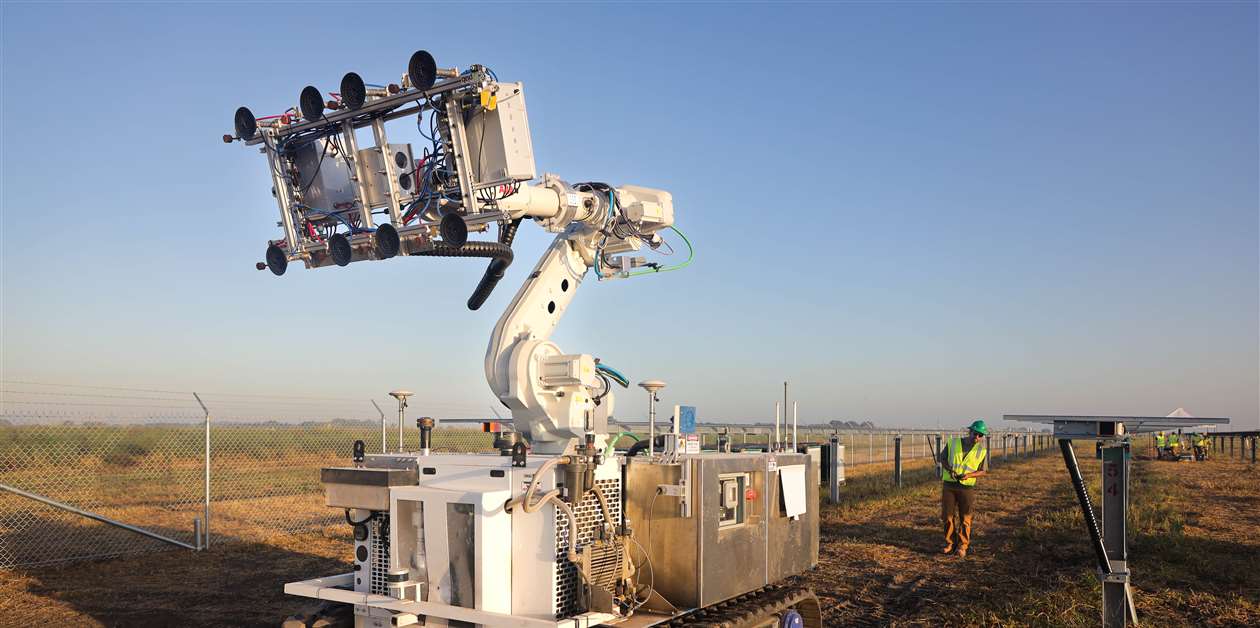 Autonomous robot aims to ease heavy lifting at solar farms ...
