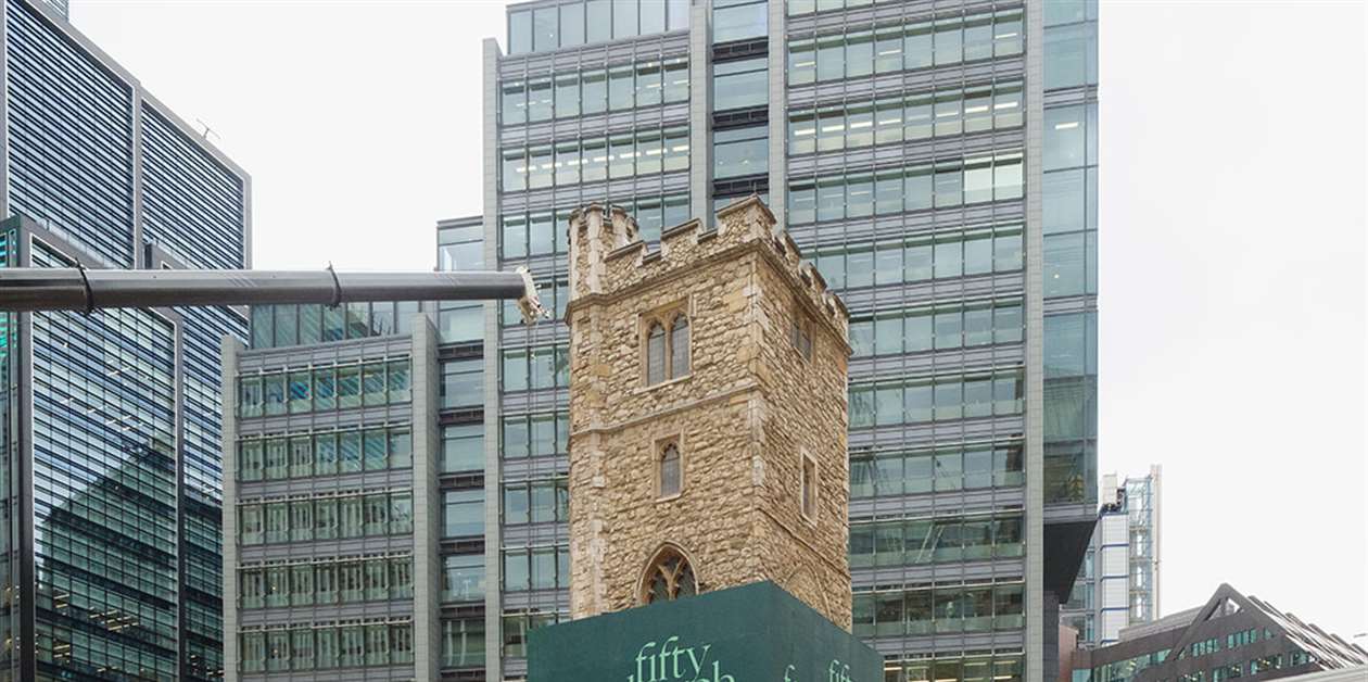 Image | 700-year-old church tower on stilts as office block built ...