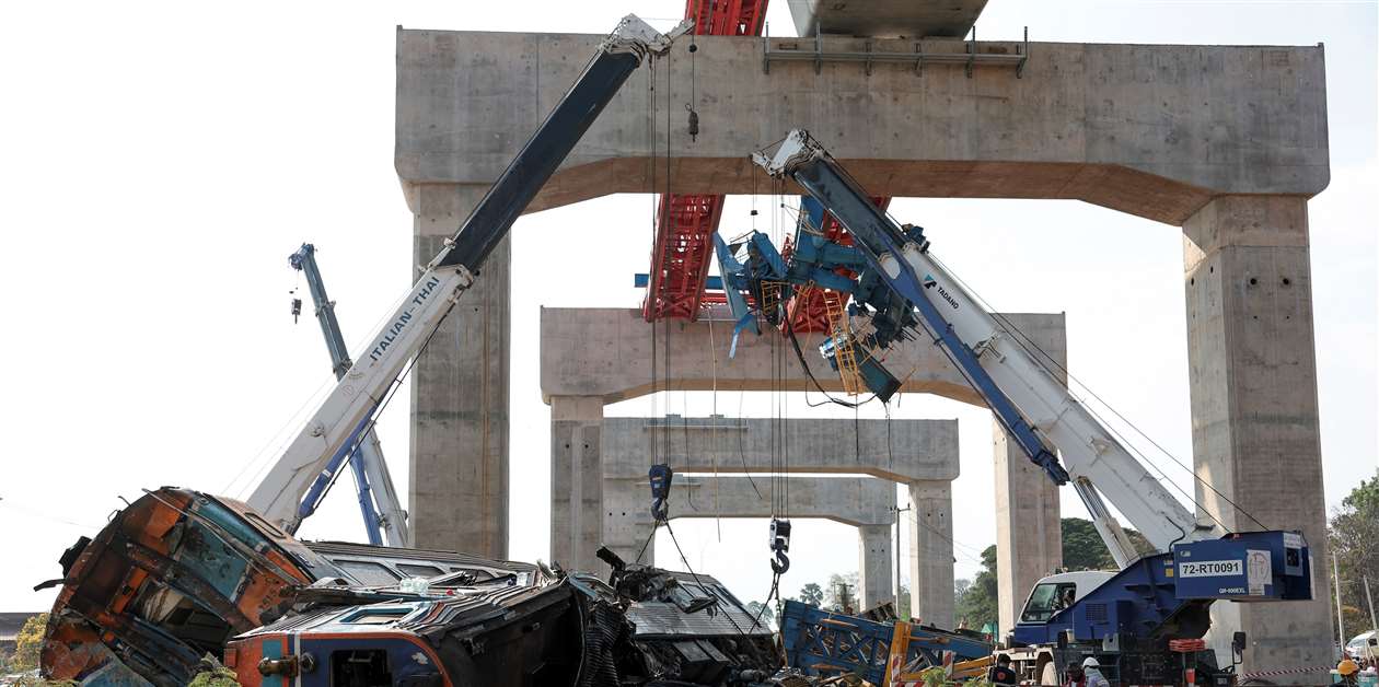 32 killed after high-speed rail project machinery collapses on train in ...