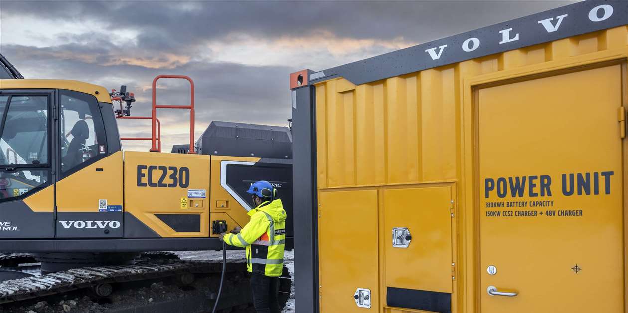 Volvo CE unveils mobile charging unit for heavy equipment ...