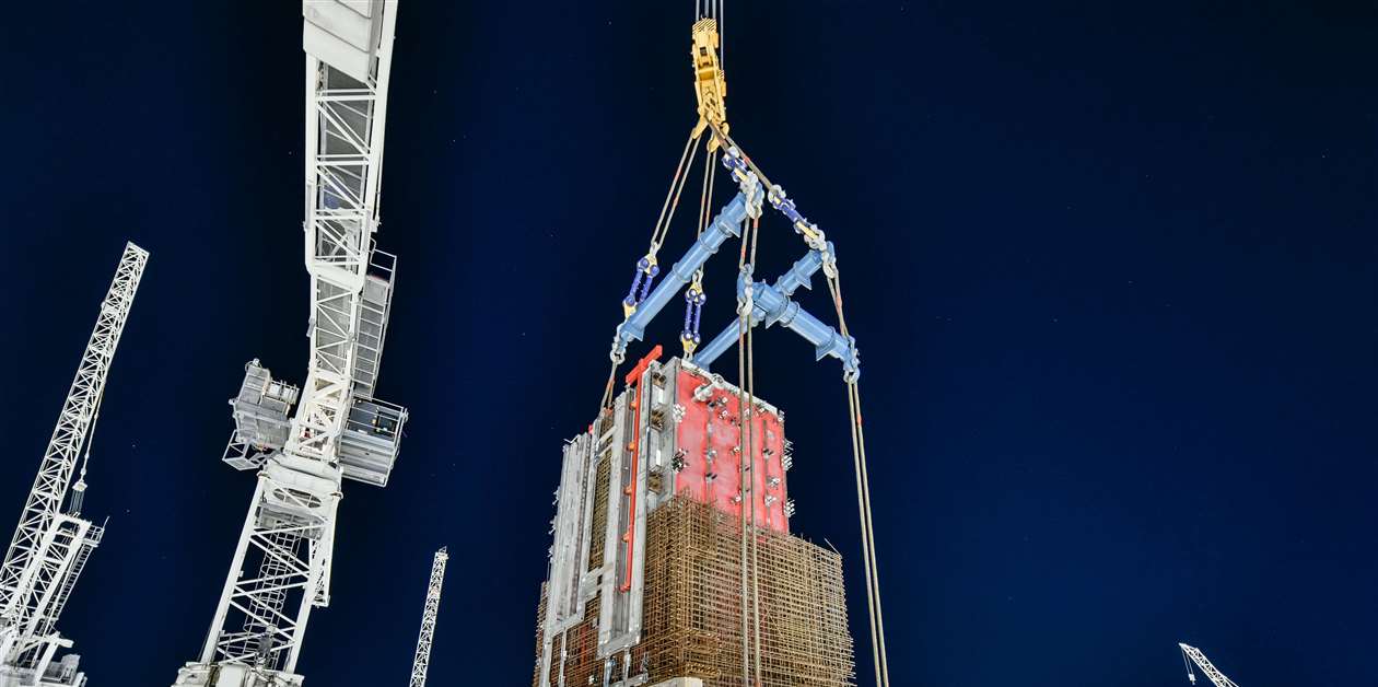 Modulift underslung beams in reactor cavity lift at Hinkley Point - Construction Briefing
