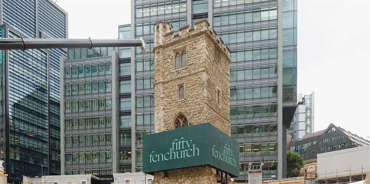 Image | 700-year-old church tower on stilts as office block built ...