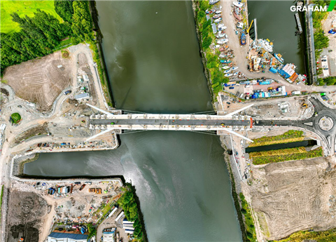 First swing bridge over River Clyde in Scotland opens - Construction ...
