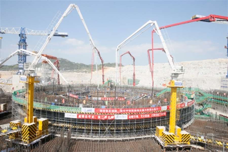 Four major nuclear power reactors that have started construction in ...