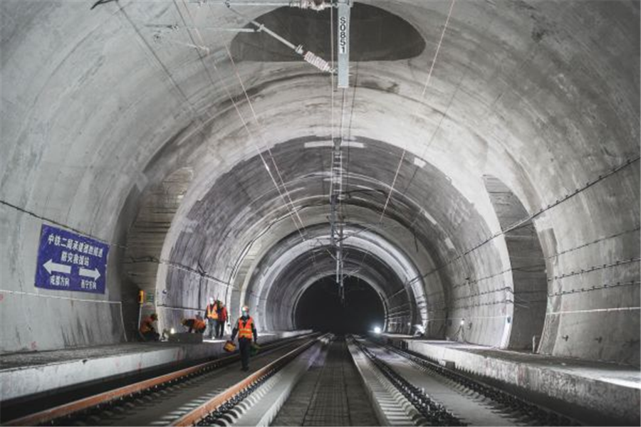 China’s longest single-bore, double-track railway tunnel completed ...